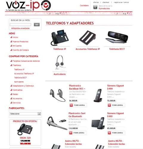 Voz-ip Tienda Online de de Compañia Telefonía.